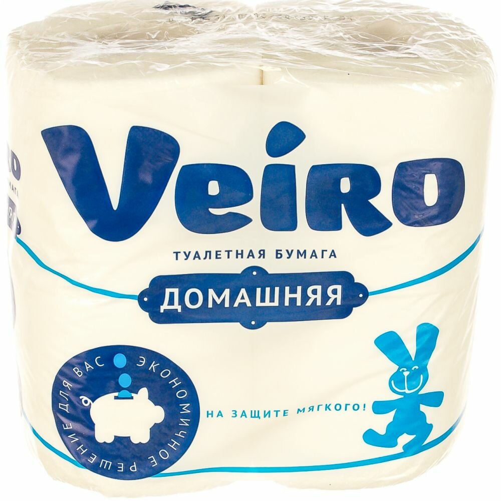Бытовая двухслойная бумага VEIRO домашняя 1с24 128024