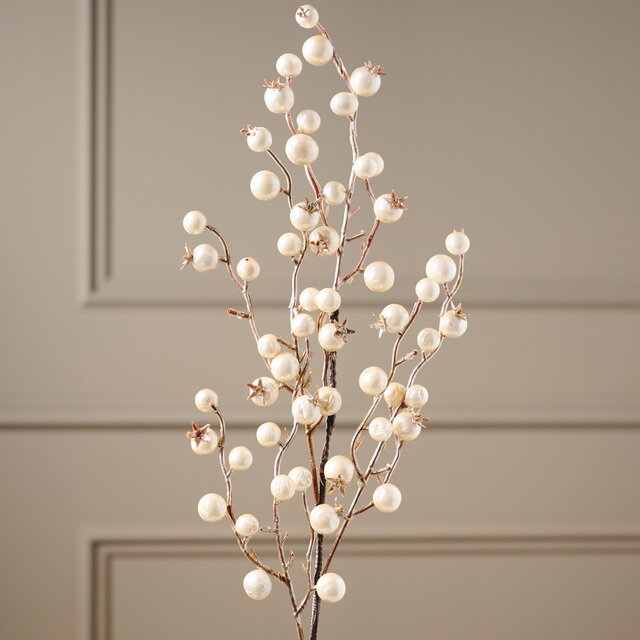 Декоративная ветка с ягодами Pearl Berries 60 см, Kaemingk (Кейминг), 620065