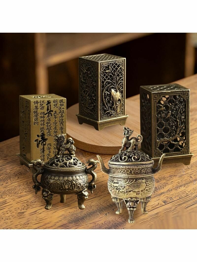 Курильница для благовоний с паучьей сетью и пауком, 5×3.5×5 см, для дома, кухни и ароматерапии, стильный аромадевайз — фото 1
