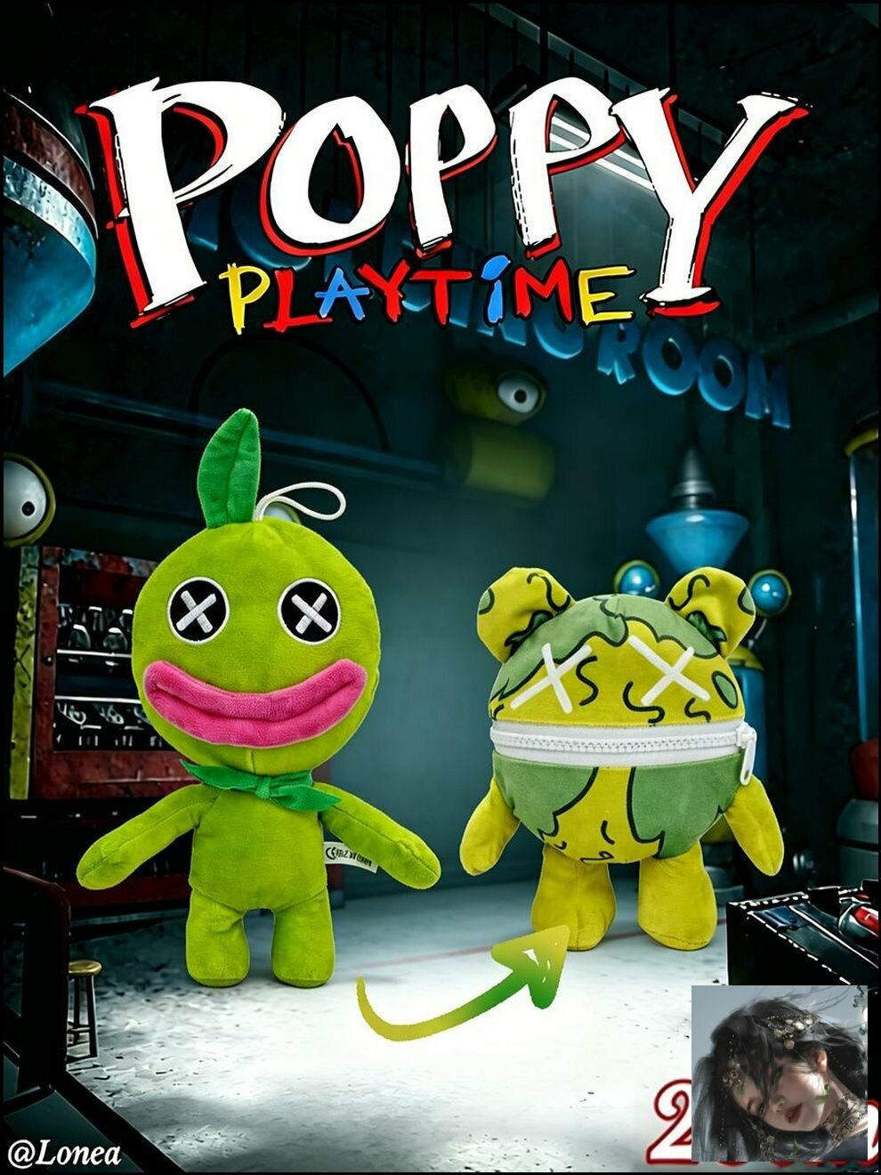 Мягкая игрушка поппи плейтайм Bindle Boogie 25cm/Poppy playtime Wrongside Outimals plush toys