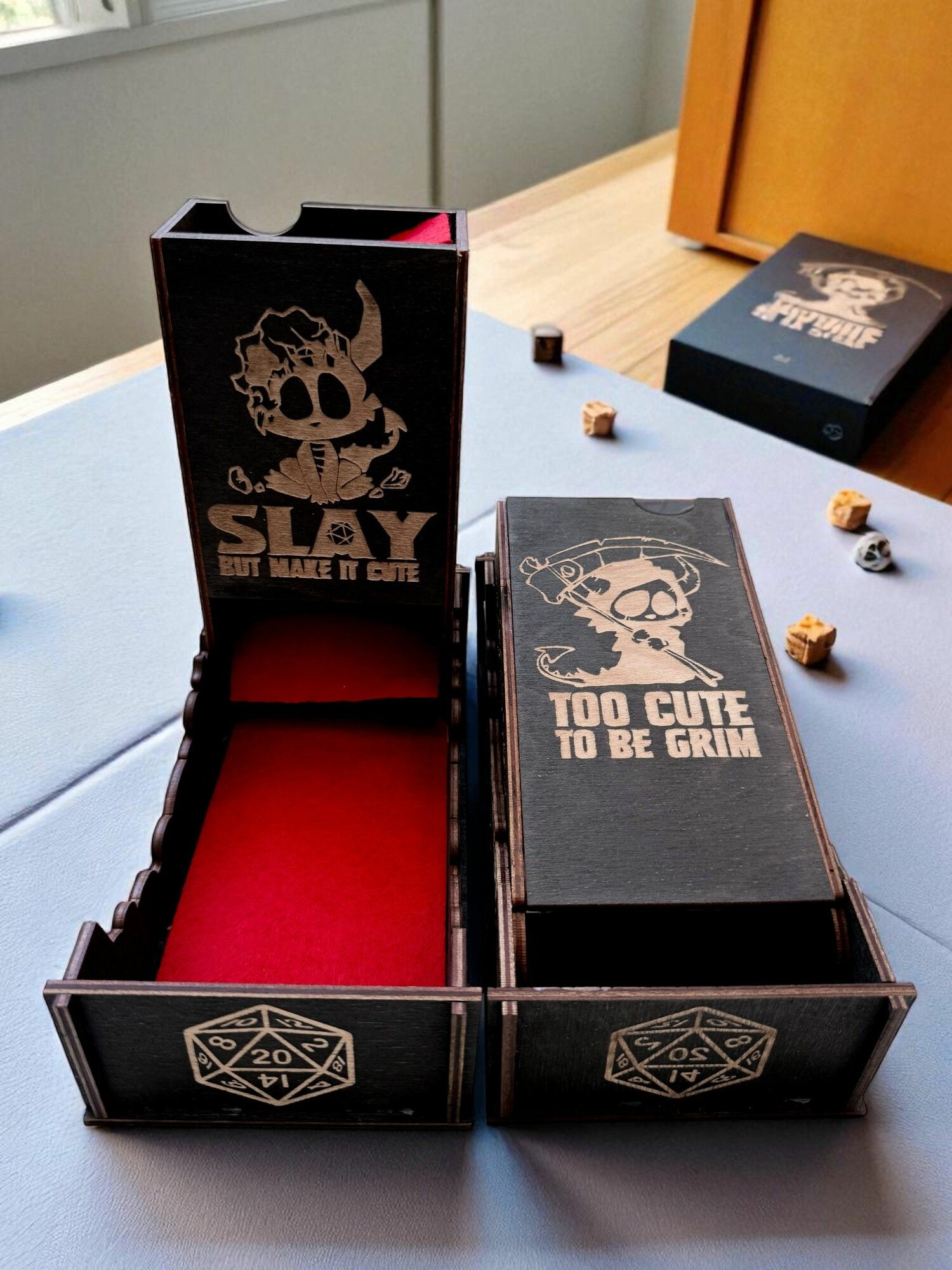 Башня для бросания кубиков Dice Tower "Уничтожу миленько", дайс тауэр для ДнД