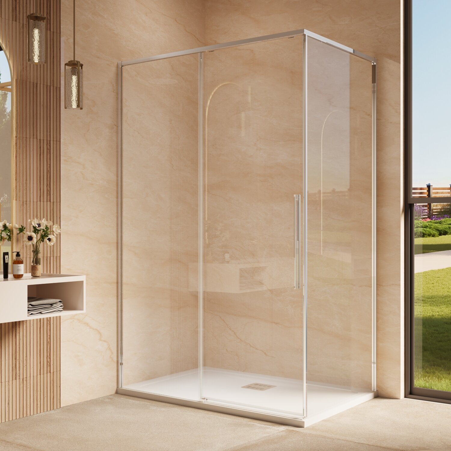 Душевой уголок Vincea Ultima 2000x1300x900 хром VSR-7UL9013CL
