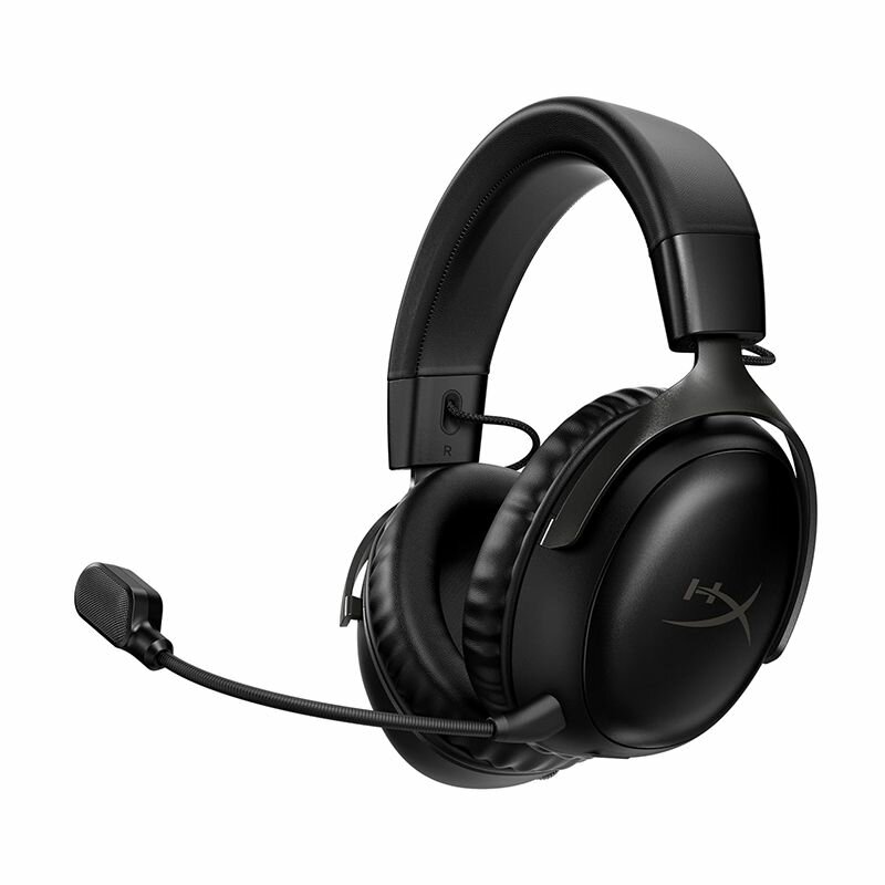 HyperX Наушники беспроводные с микрофоном, Радиоканал, USB, USB Type-C, черный, красный