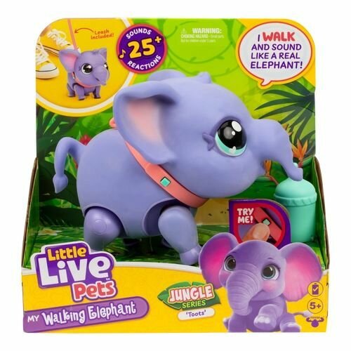 Интерактивный слоненок Little Live Pets, интерактивный, резиновый, фиолетовый