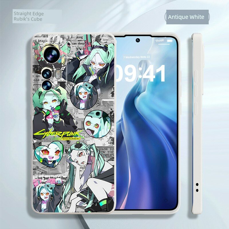 Чехол для смартфона Redmi Note 14 Pro из жидкой силикона, античный белый цвет, дизайн Ребекки для аксессуаров