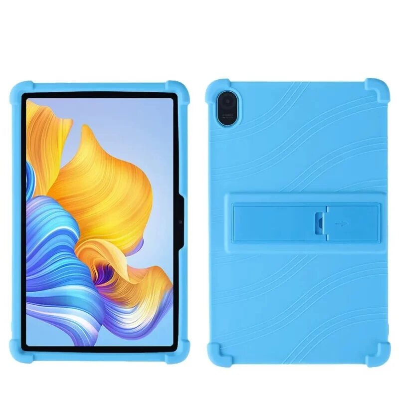 Силиконовый чехол для Honor Pad 9 12.1 дюймов с подставкой - Голубой цвет для защиты планшета