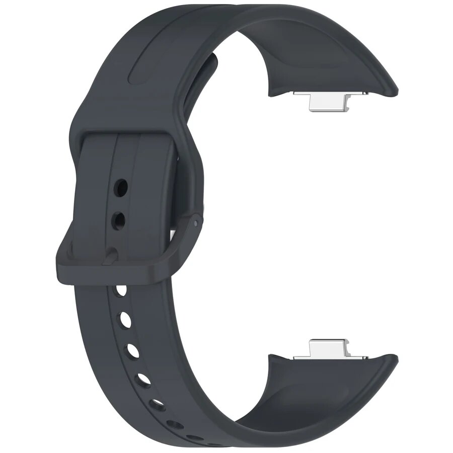 Силиконовый ремешок ATOPKEY для Redmi Watch 4 5 6 Xiaomi Mi Черный, For Redmi Watch 4 5, Metal Gray