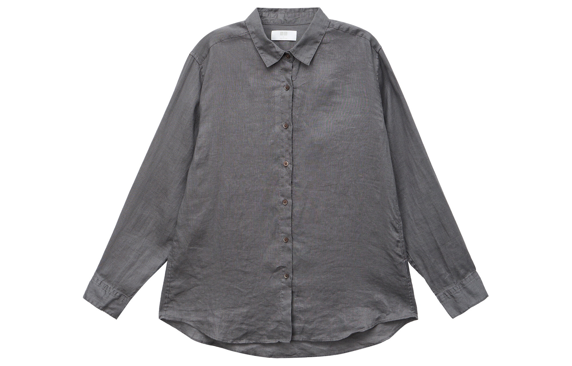Рубашка Uniqlo UNIQLO Asphalt Gray