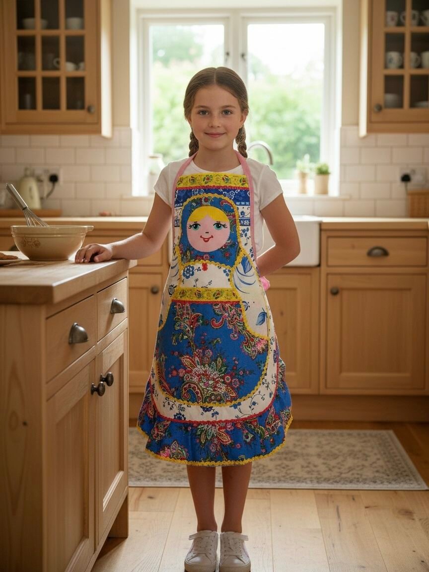 Фартук детский 4-8 лет текстиль сделано в России