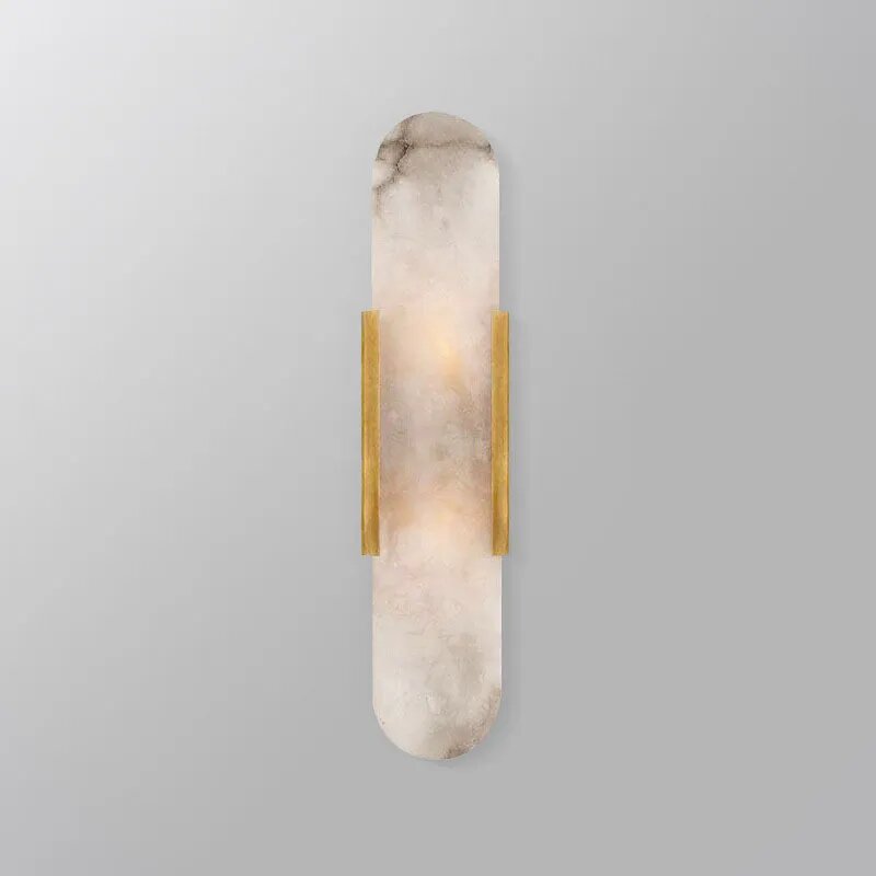 SAMLIST Настенный светильник, G4, 2 лампы, Светодиодная, Современный, Металл, Мрамор, Золотой