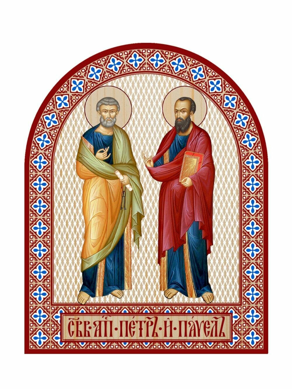 Икона аркой Петр и Павел (на дереве): 95 х 120