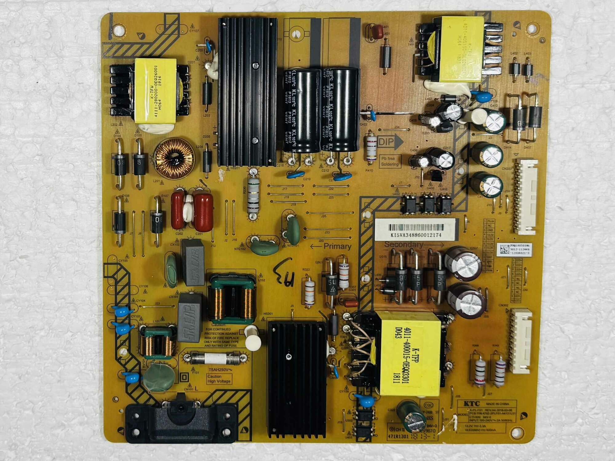 Блок питания PSU: K-PL-F01 REV: A4 для телевизора 49LK5400PLA