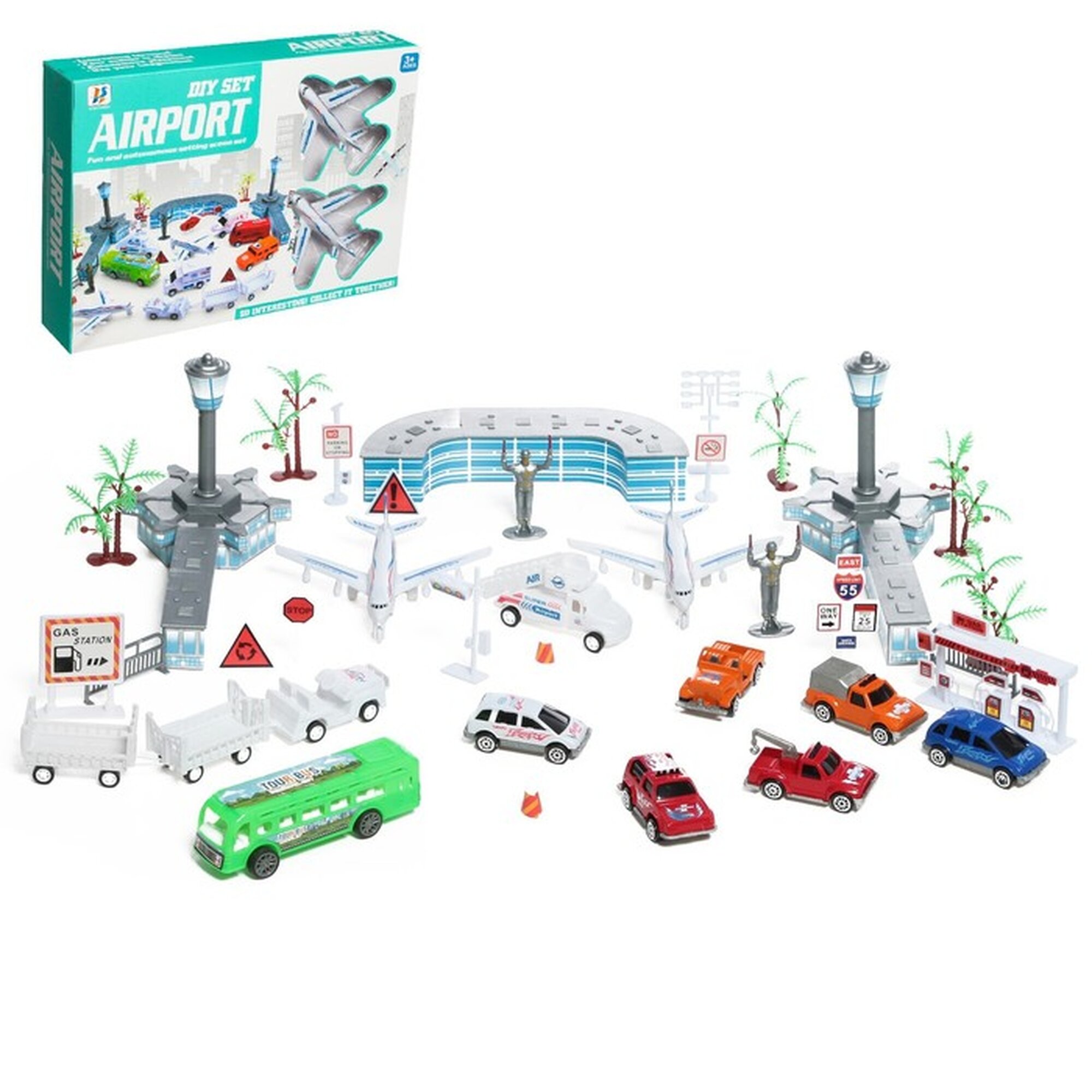 Игровой набор "Аэропорт", с металлическими машинами, от 3 лет