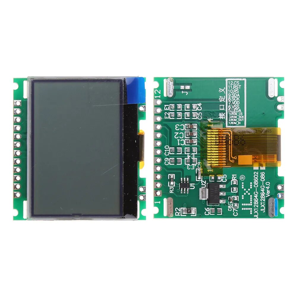 12864 128X64 Последовательный SPI графический ЖК-модуль COG, встроенный в LCM