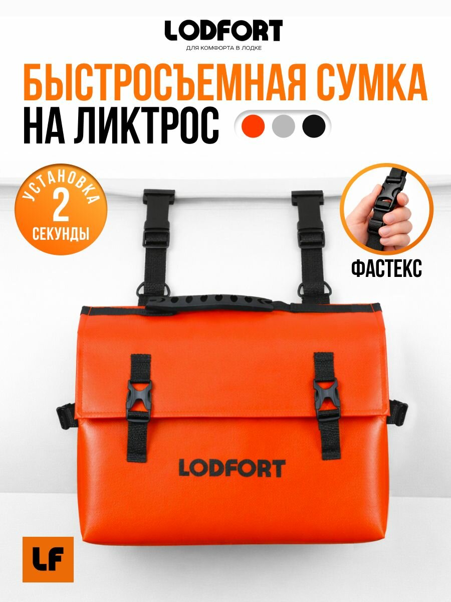 Быстросъемная сумка на ликтрос LODFORT крепление фастекс за 2 секунды, водостойкая