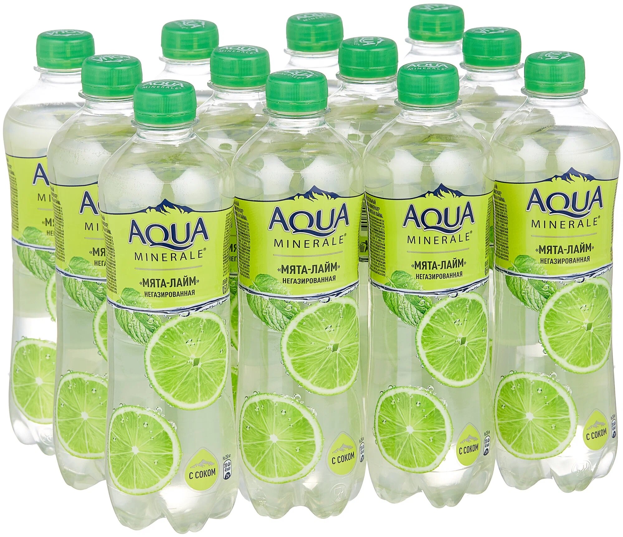 Аква Минерале + сок 0,5л. Лайм и Мята 12шт. Aqua Minerale Вода питьевая Россия