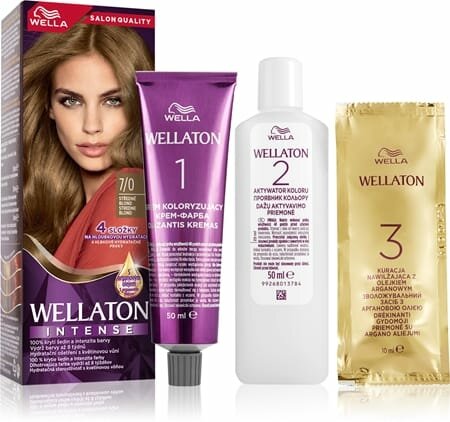 Краска для волос Wella Wellaton Intense, оттенок 7/0 средний блонд, 1 шт