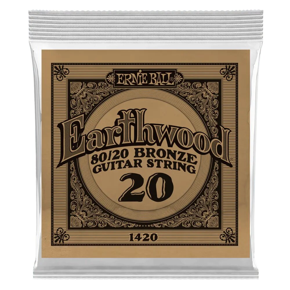 Струна одиночная для акустической гитары Ernie Ball Earthwood Wound 1420