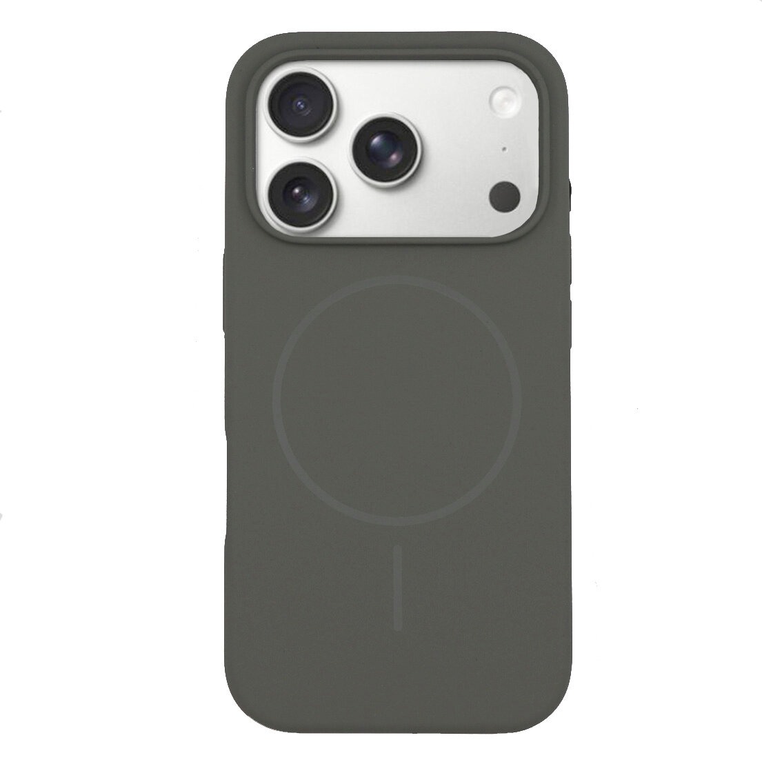 Чехол-накладка для iPhone 17 Pro Max, Silicon Case, магнитный (MagSafe), без лого, X-CASE, серый