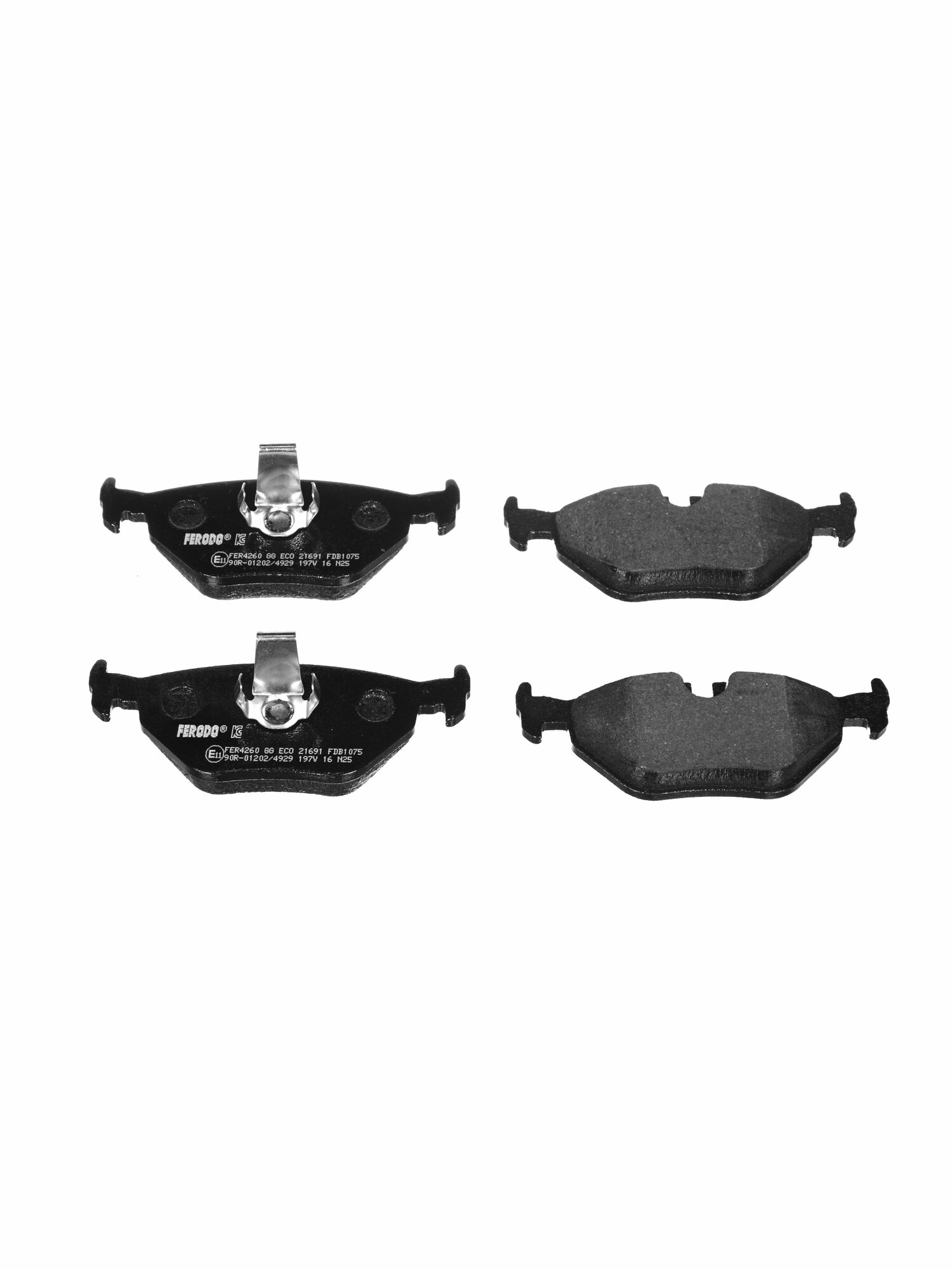 Колодки тормозные дисковые задние FERODO (FDB1075)