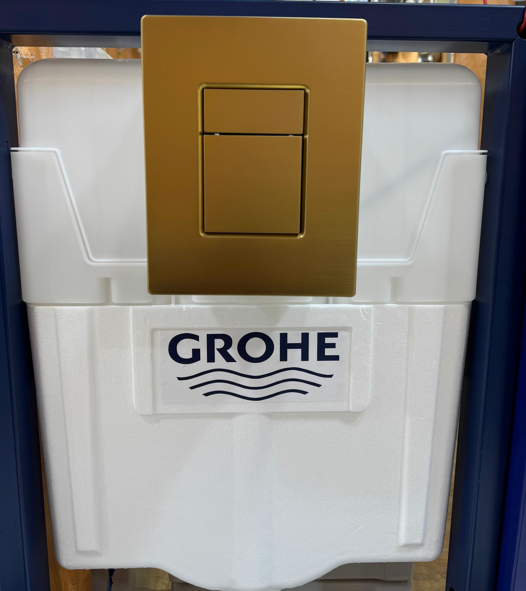 Кнопка смыва для инсталляции GROHE, кнопка для унитаза матовое золото, Смывная панель для Грое