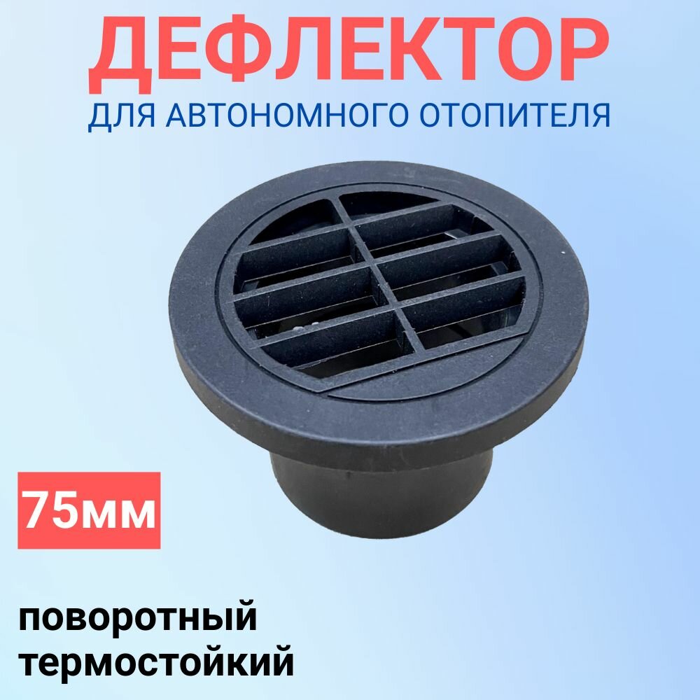 Дефлектор для автономного отопителя 75 мм плоский термостойкий — для воздушного отопителя, подходит на автономку