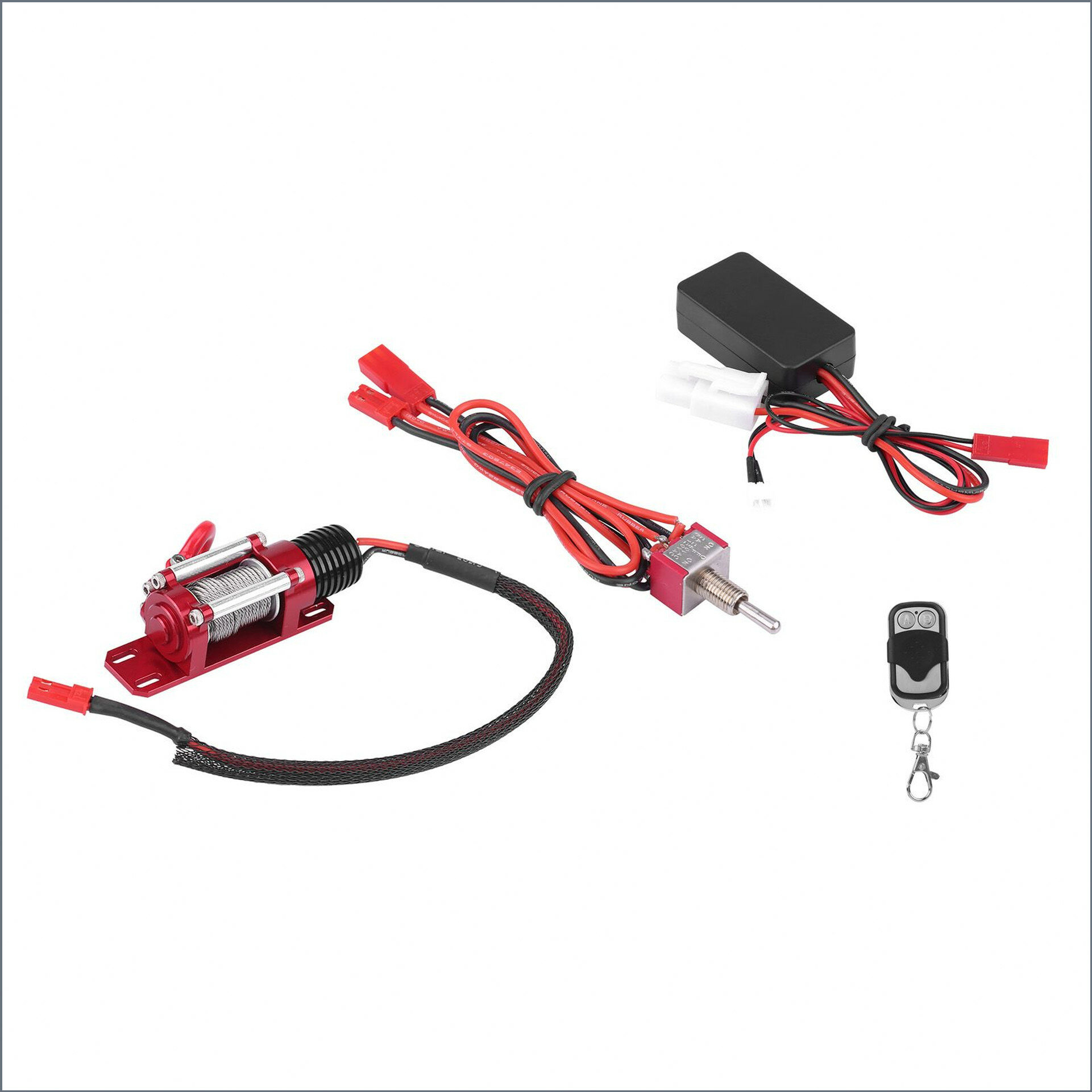 RC Winch, прочная металлическая лебедка для буксировки, для автомобилей 1/10 RC кроулер