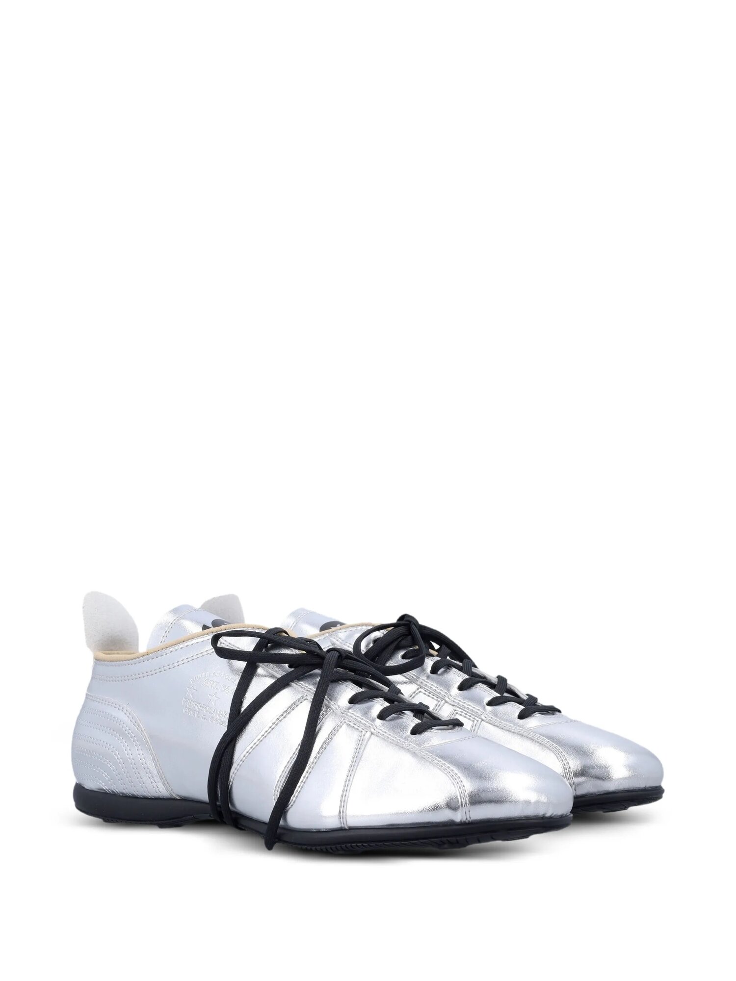 Кроссовки Pantofola D'Oro Metallic-effect Vibram-sole sneakers, размер 43, Silver — фото 1