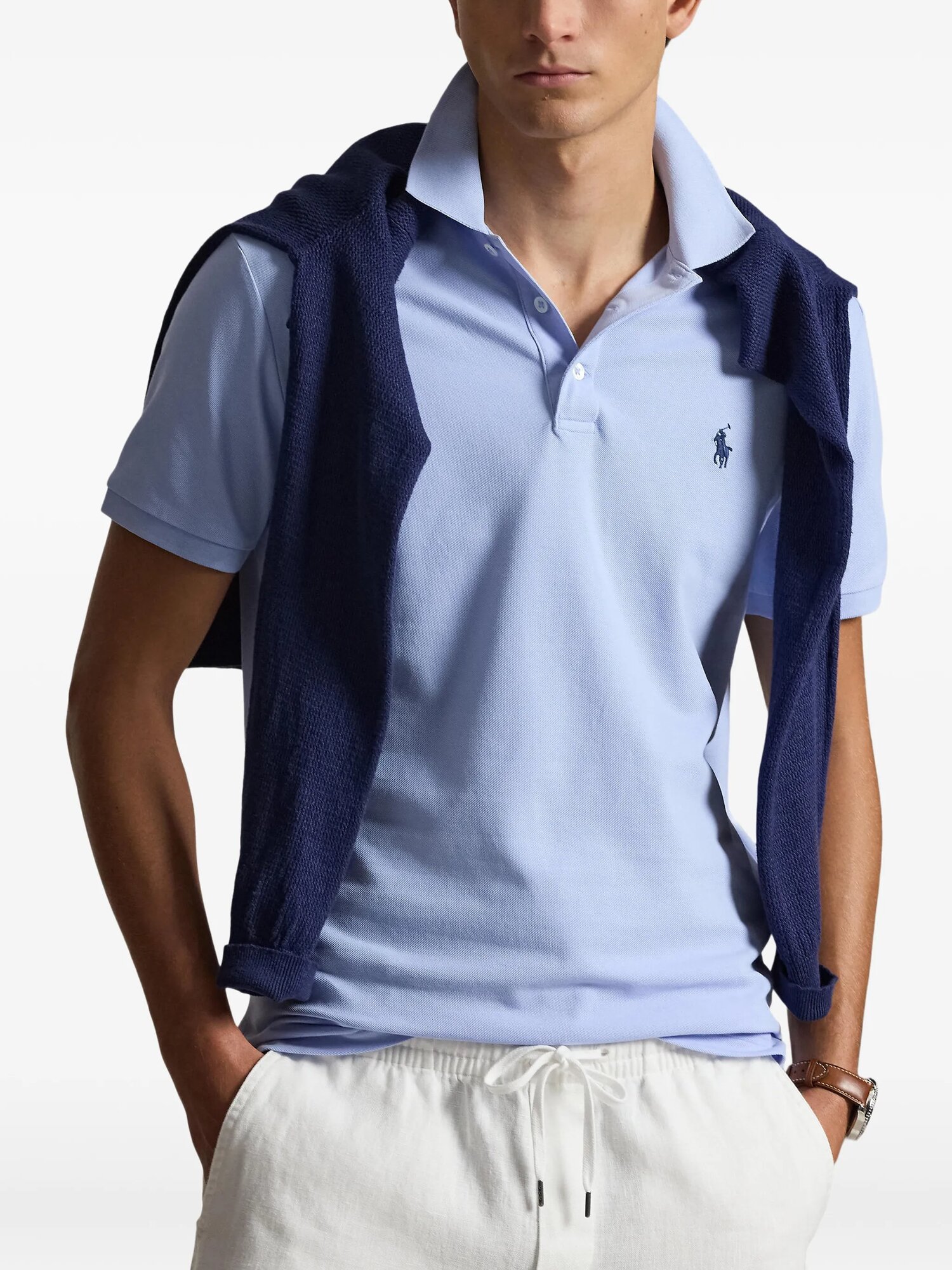 Поло Polo Ralph Lauren, размер S, cиний — фото 1
