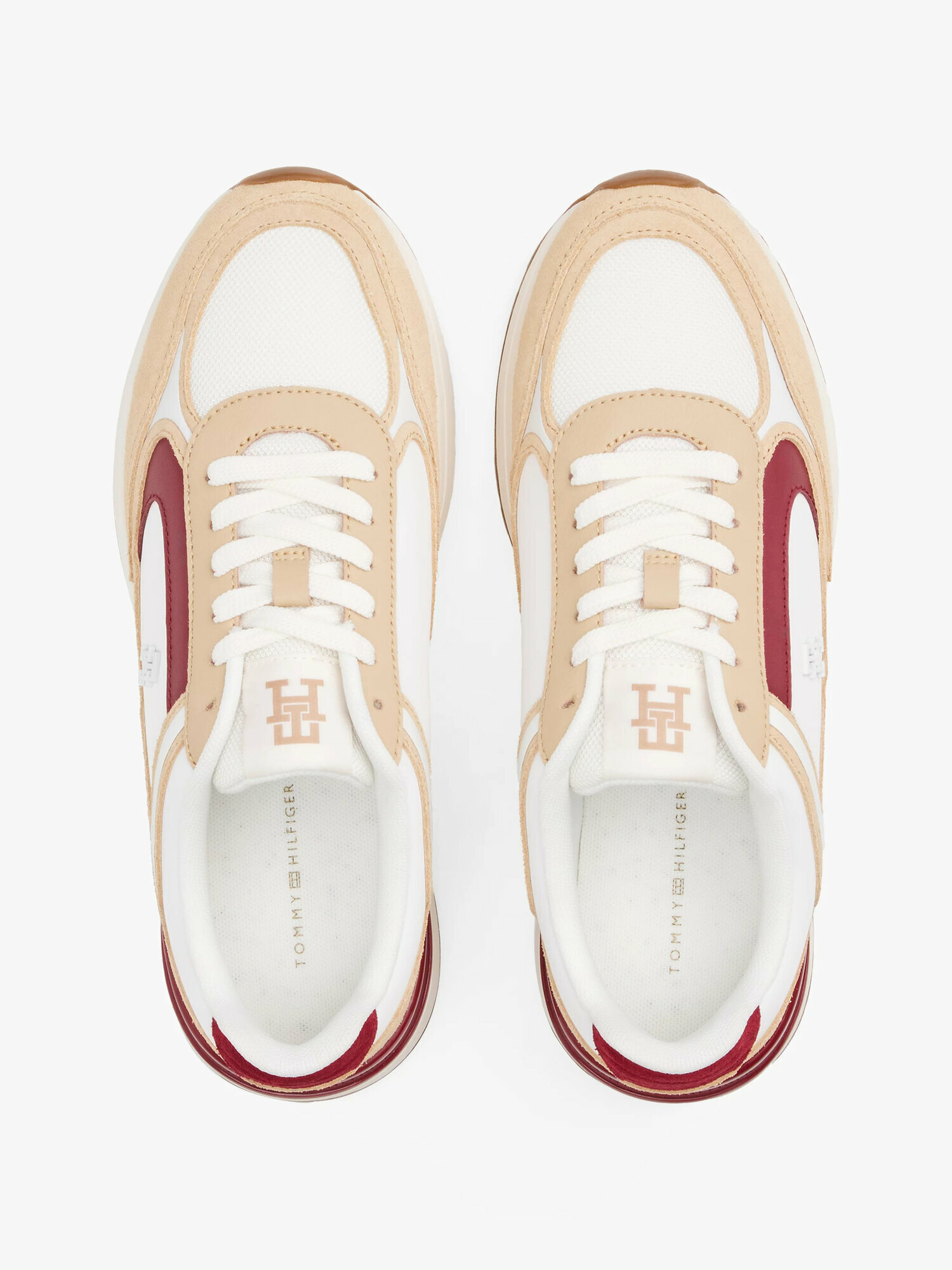 Кроссовки TOMMY HILFIGER, размер 40 EU, белый/коричневый — фото 1