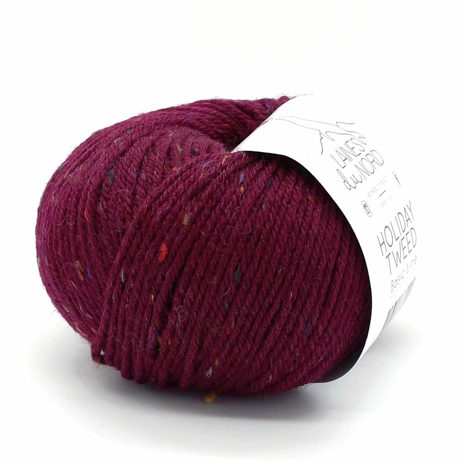 Пряжа Laines du Nord Holiday Tweed 38 (2 мотка по 50г/125м) свекольный
