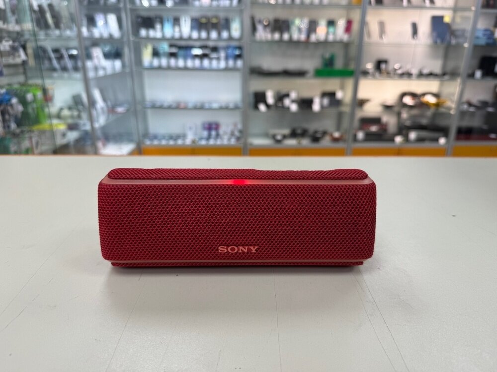 Колонка портативная Sony SRS-XB21, красный Моно, 14Вт, водонепроницаемый пластик, AUX, microUSB-test