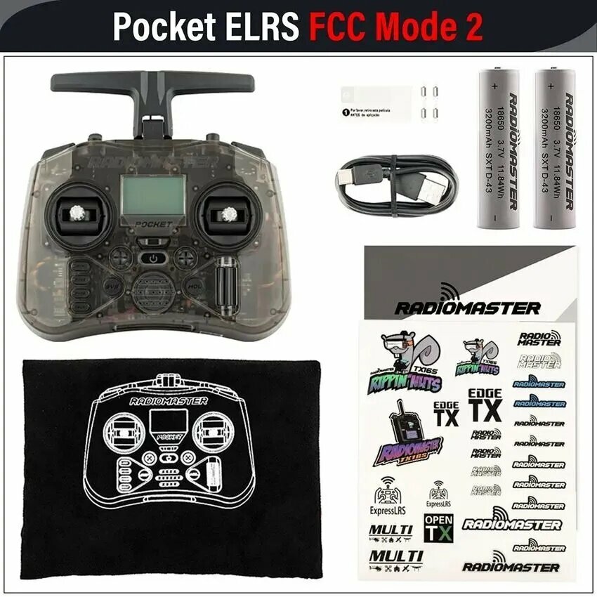 Radiomaster Pocket ELRS FCC 2 батареями 18650