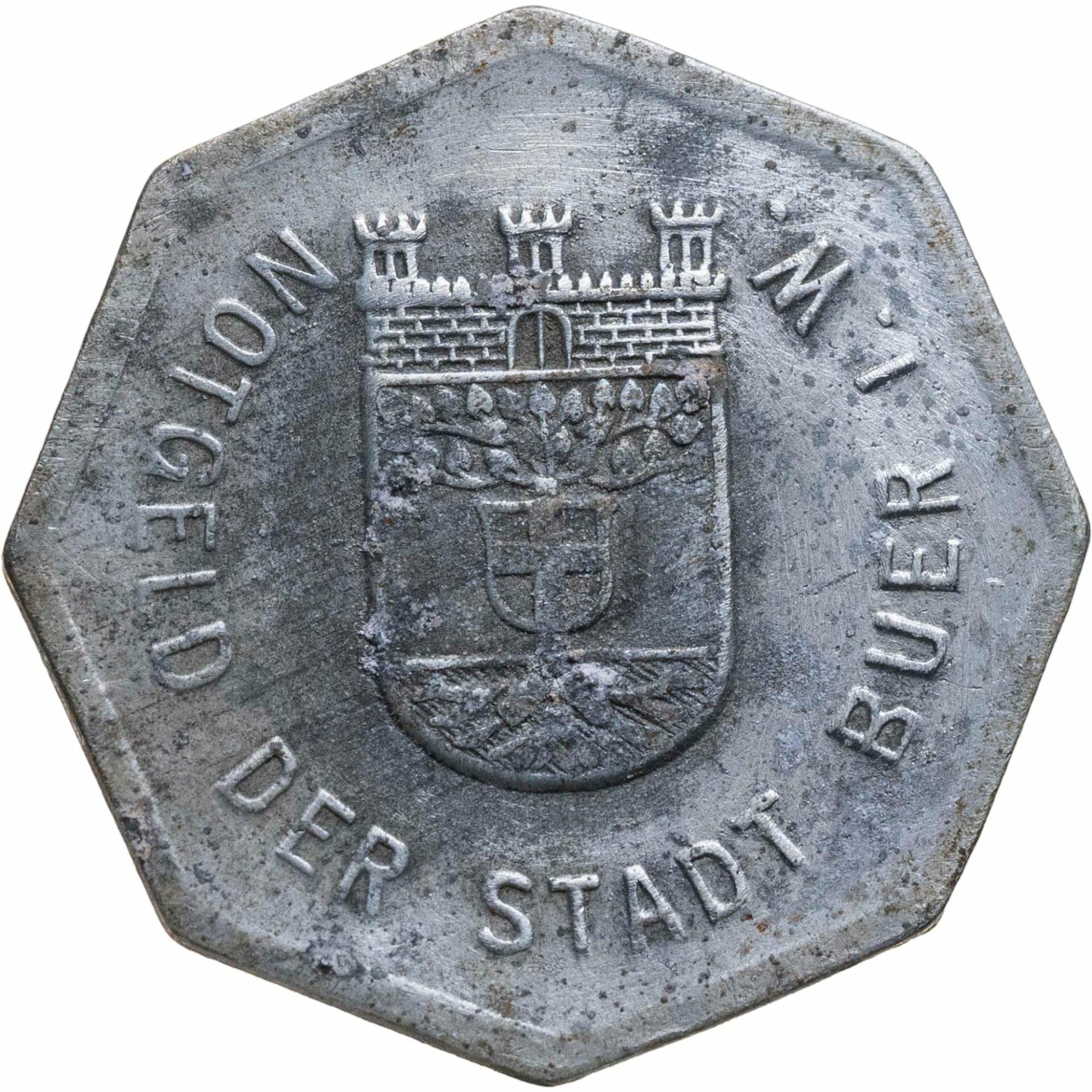 Германия нотгельды 25 пфеннигов 1918 "Город Буер", Цинк, в сохранности VF