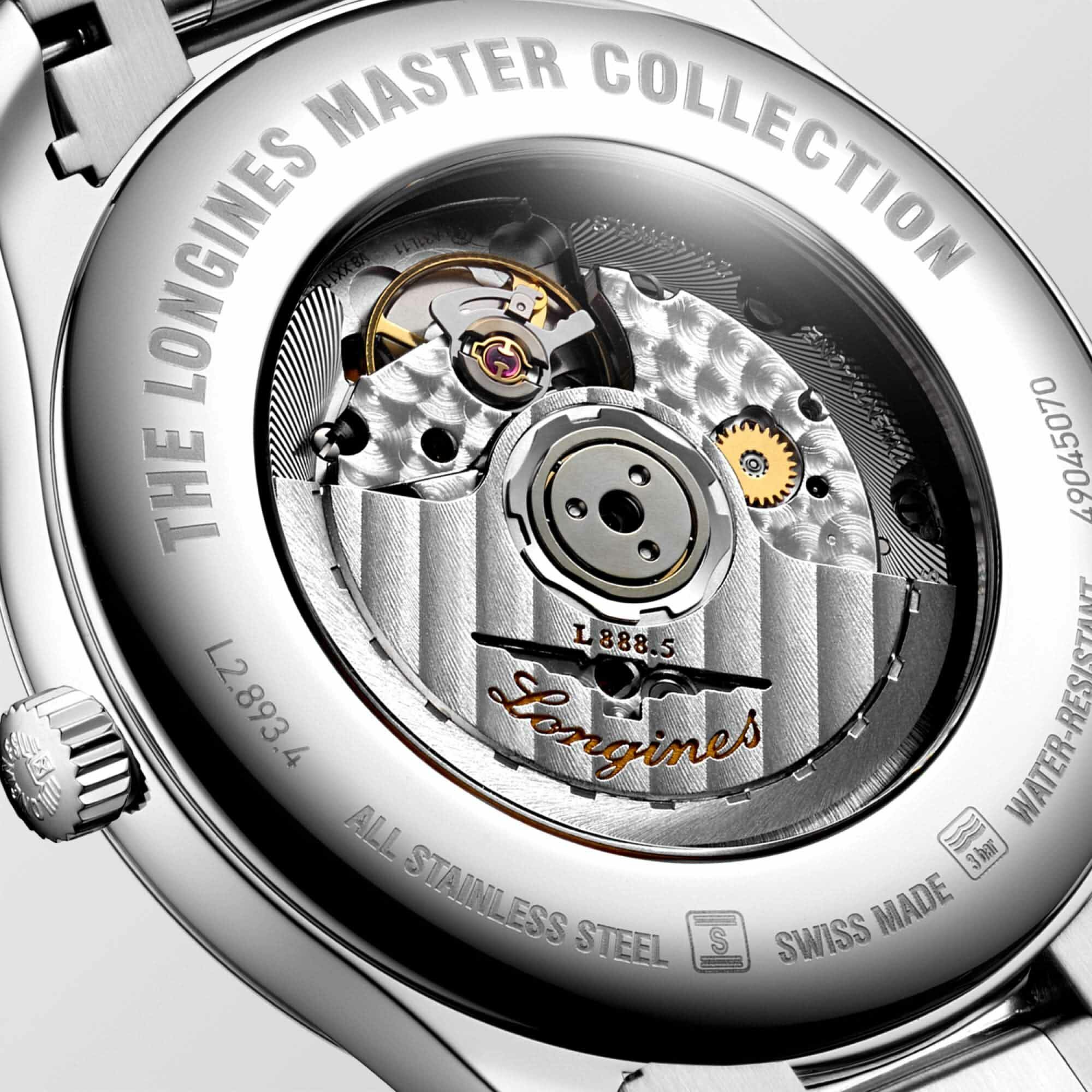 Наручные часы LONGINES, серебряный, хаки — фото 1