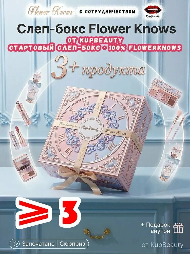 Слеп-бокс Flower Knows 3+ предмета Набор косметики с сюрпризом Подарочный набор