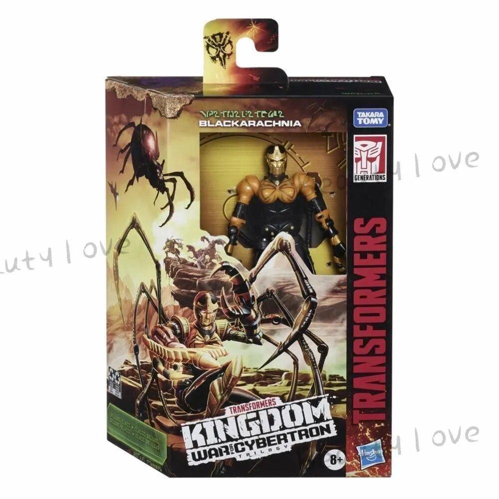 Трансформеры игрушки Hasbro Transformers Kingdom War For Cybertron Trilogy WFC-K5 Blackarachnia 14cm F0670 Классические модели