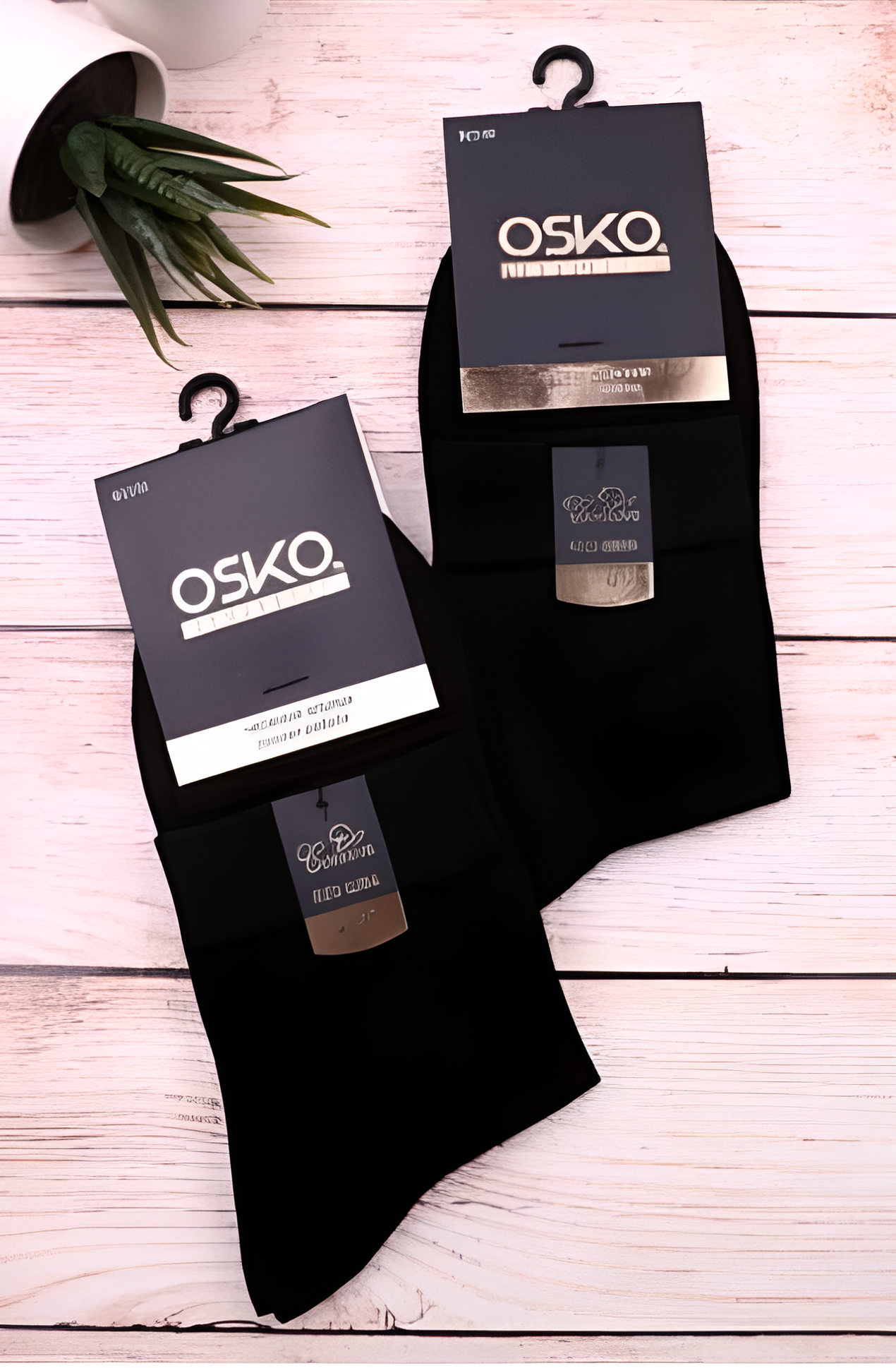 Носки мужские OSKO, 5 пар, цвет черный, с широкой резинкой, one size