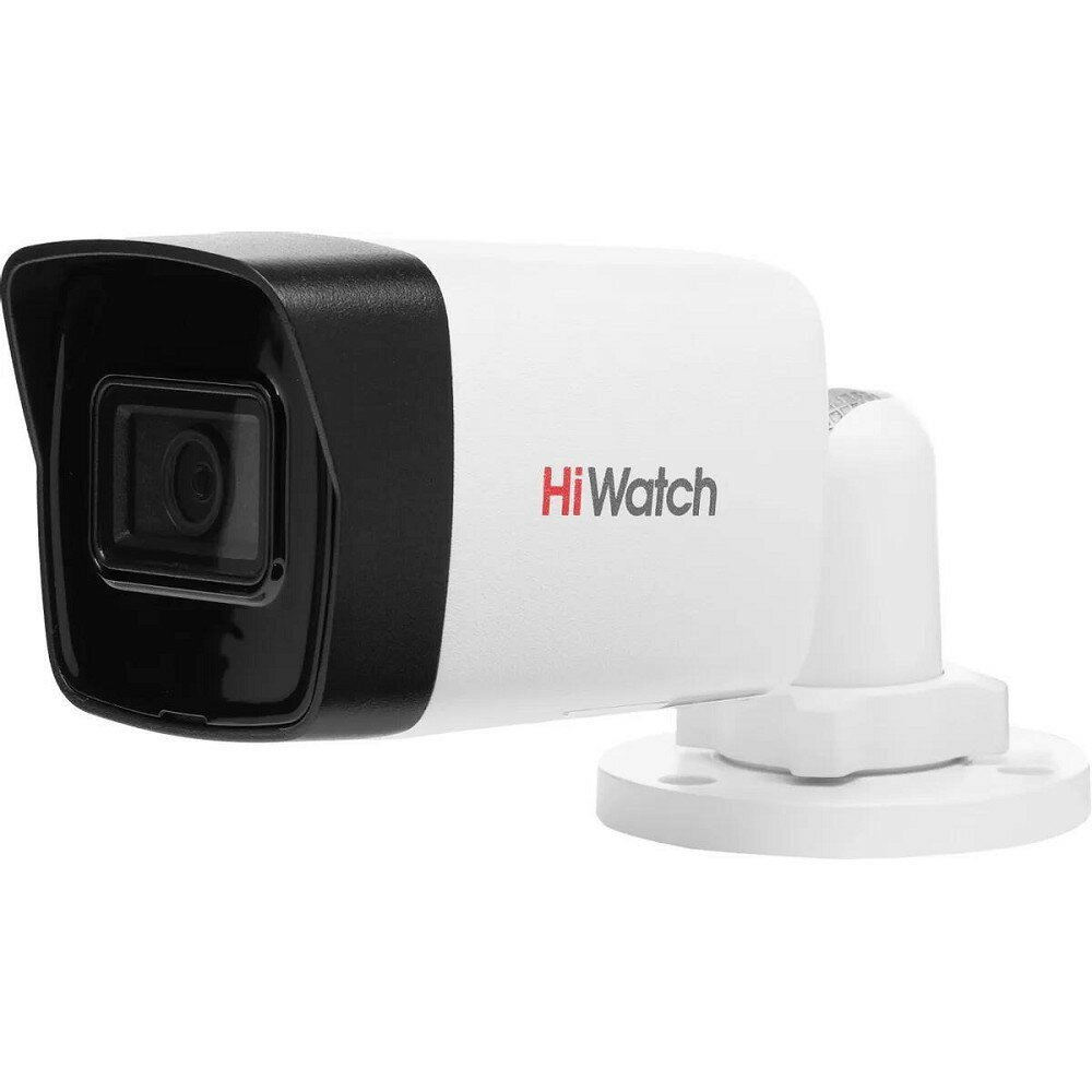 Камера видеонаблюдения HiWatch DS-I400(D) 2.8 мм уличная 4 Мп, тип Проводной Белый, Цилиндрическая