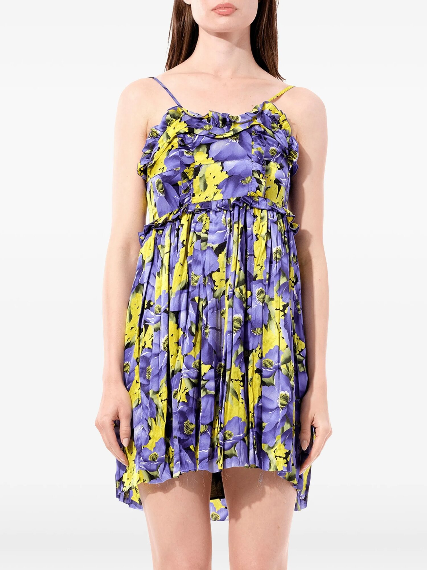 Платье Floral-print ruffled dress