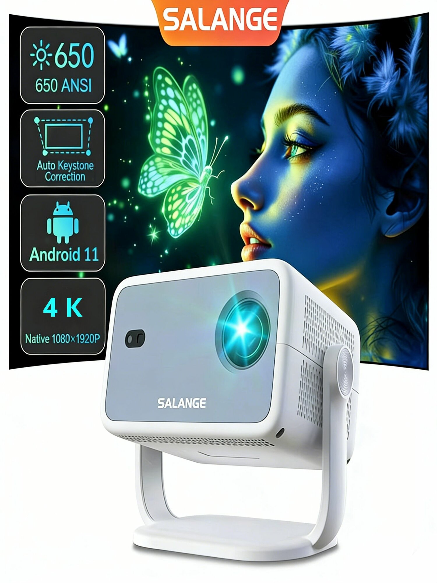 SALANGE Проектор Salange P350, 1LCD, серый