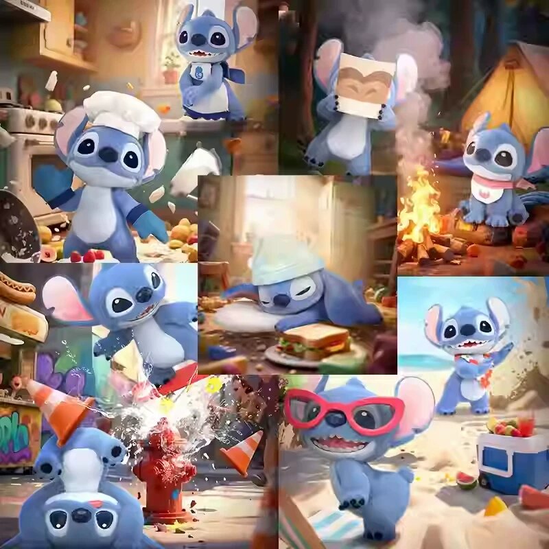 TOPTOY Disney Hello Stitch: Коллекционная фигурка в слепой коробке, милая кукла, модный подарок, игрушка-украшение