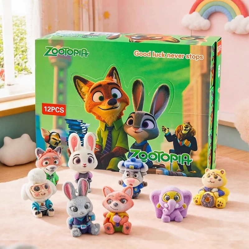Набор-сюрприз Zootopia: кукла-подвеска Ник Фокс и Джуди, игрушка-сюрприз с отверстием, детская лотерейная игрушка,