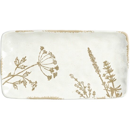 Блюдо для подачи Kunstwerk «Фенхель» 30,4х16,4х2,5 см, белый THP11015-K99P1