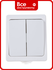 Двухклавишный выключатель IP-54, белый UNIVersal Аллегро 5563491,...