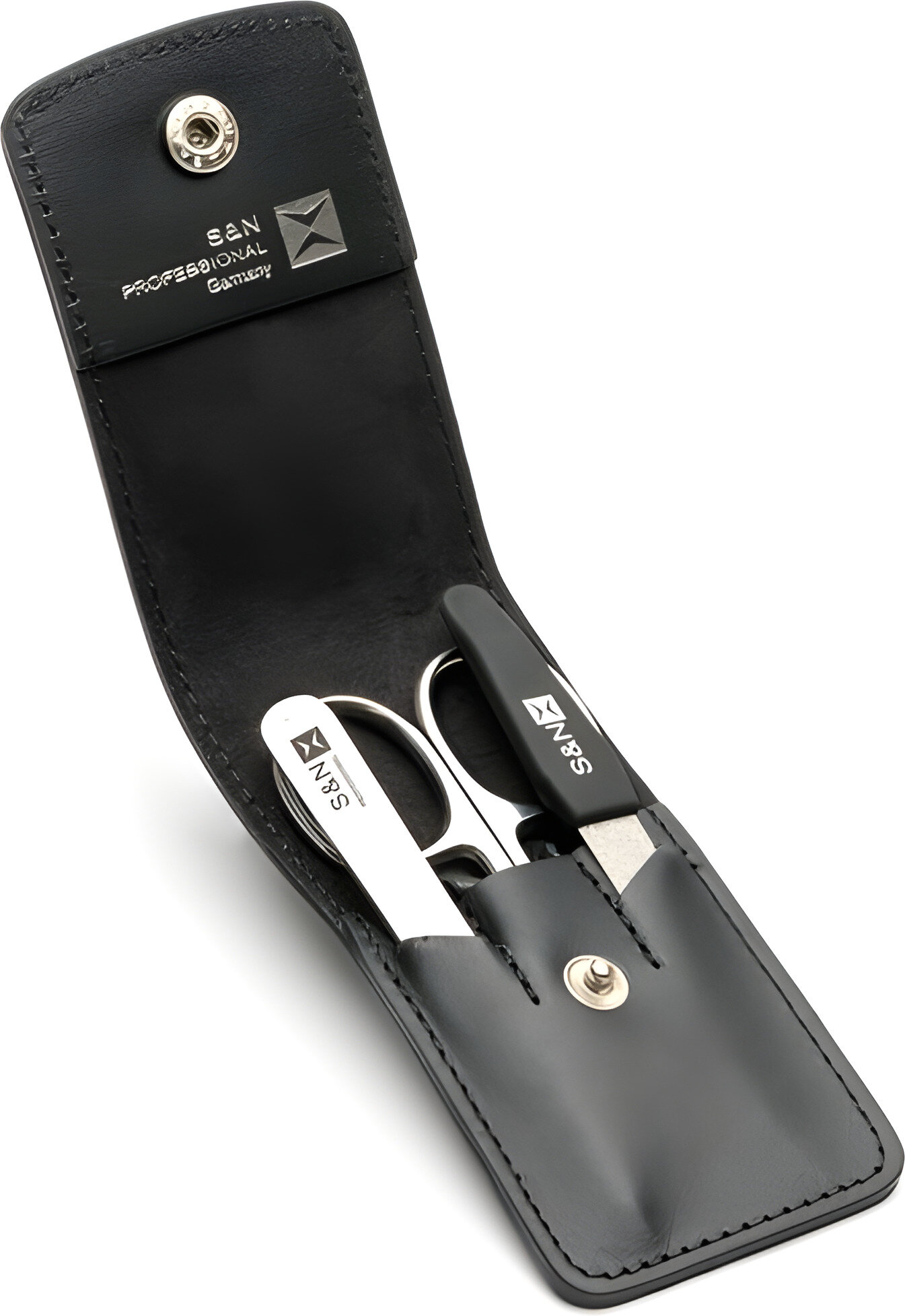 Schere Nagel Маникюрно-педикюрный набор из 3 предметов "Черный" 8005 (1 шт.) Manicure and pedicure set of 3 items "Black" 300g