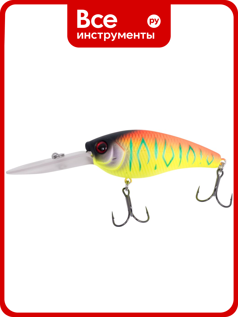 Воблер Strike Pro Crankee Deep Diver 70 цвет: A242S Sunrise Mat Tiger JL-037F#A242S