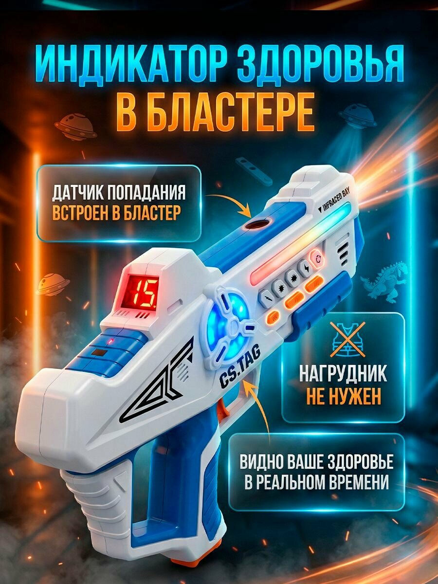 Игровой набор лазертаг с проектором CSTAG игра c аккумуляторами — фото 1