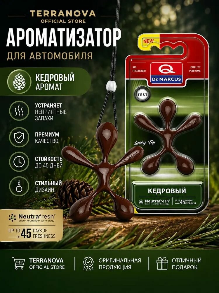 Ароматизатор оригинальный для автомобиля пахучка Вкус Кедровое дерево / Cedar wood ароматизатор подвесной на дефлектор в машину из Польши
