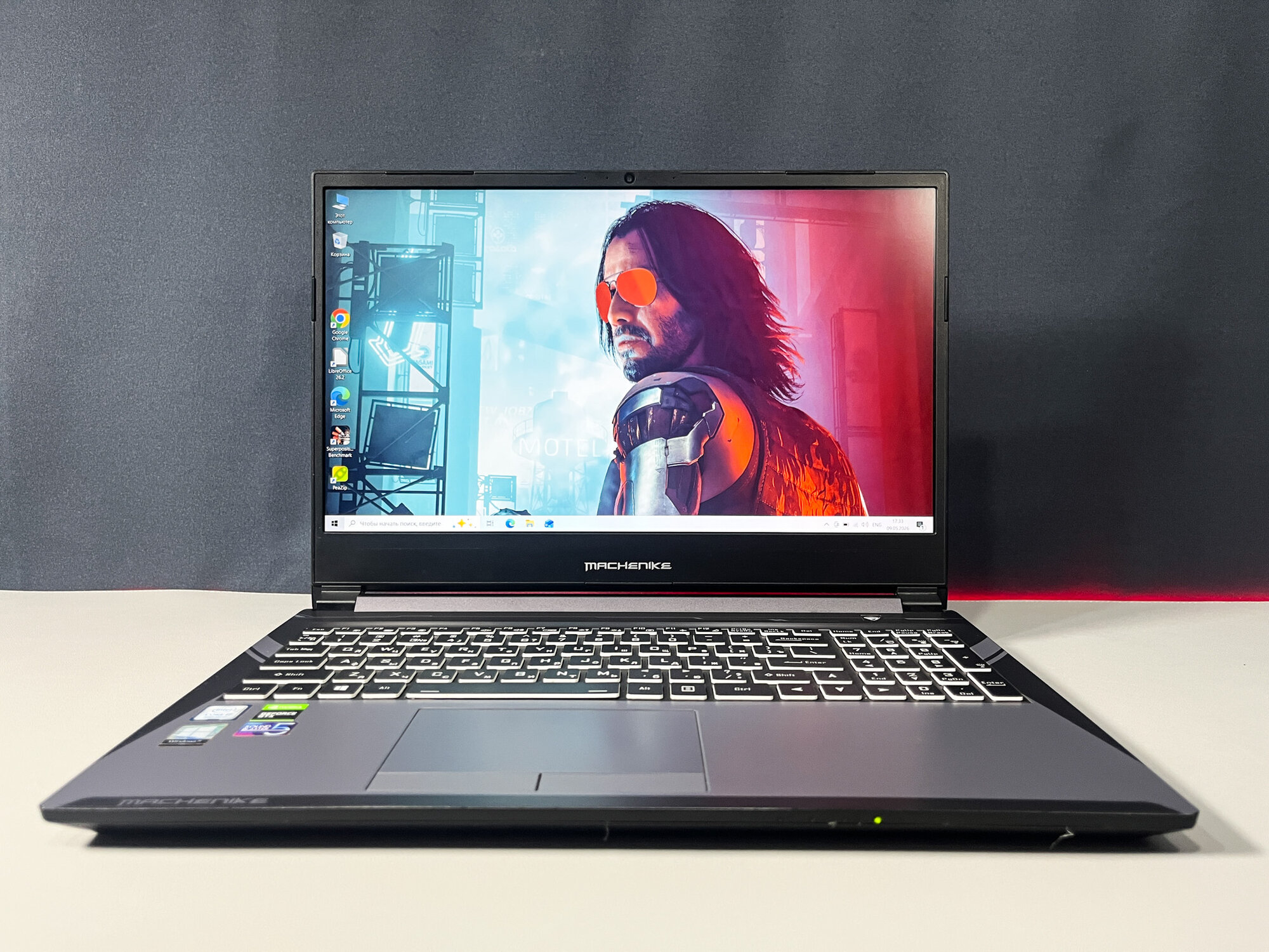 Игровой Ноутбук Machenike 15.6"/Intel Core i7-9750H 6/12*2.60-4.50GHz/GTX1650-4Gb/16Gb/SSD240Gb